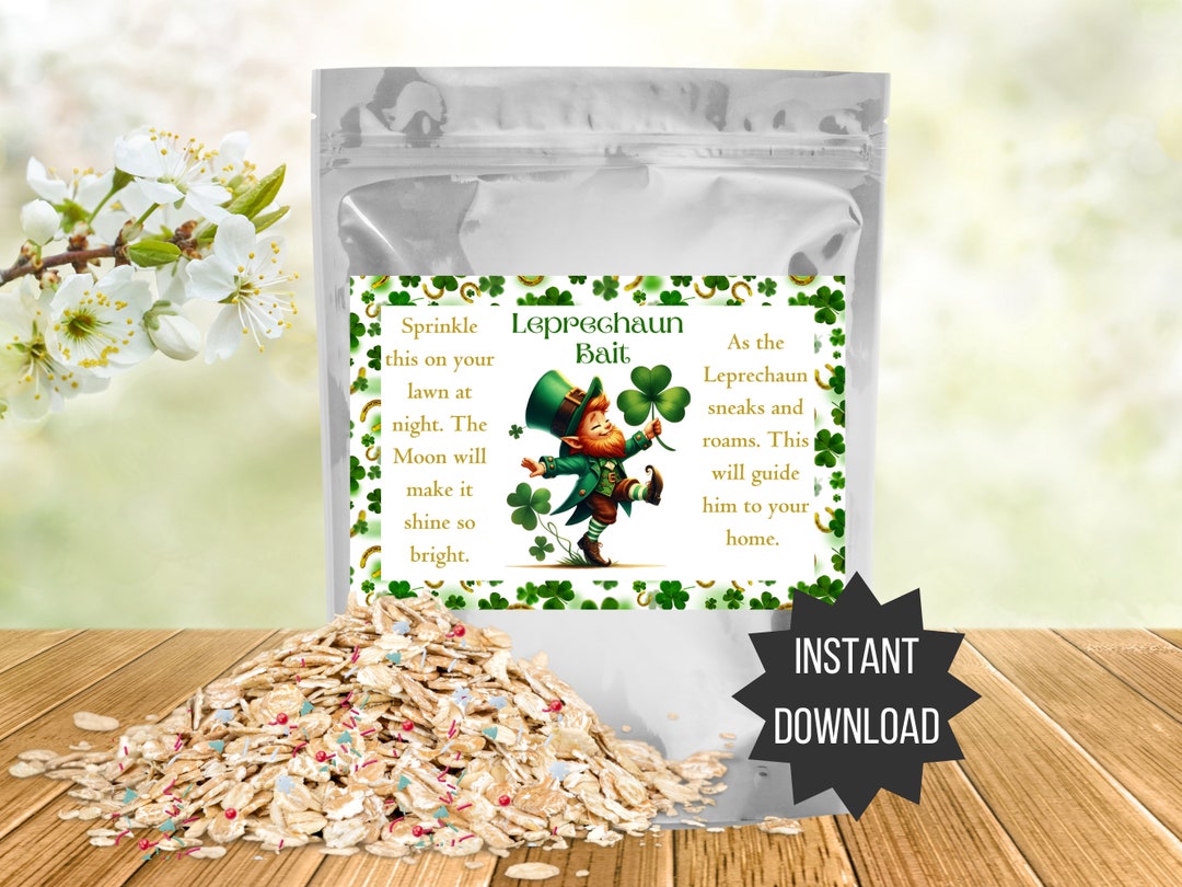 Leprechaun Bait Tag Printable St Patricks Day Treat Bag Topper ...
