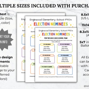 PTO Election Flyer Bundle PTA Election Templates Pto Member Recruitment ...
