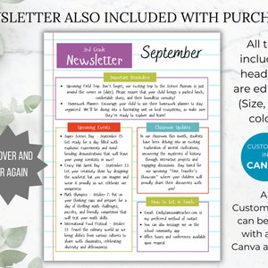Meet the Teacher Editable Canva Template Class Newsletter Printable ...