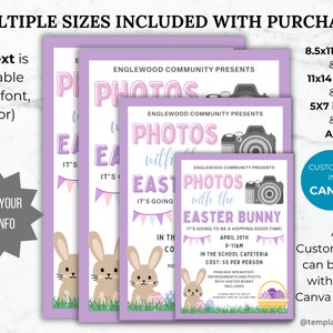 Photo With Easter Bunny Invitation Template Pto Easter Fundraising ...