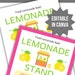 Lemonade Sale Flyer Template Summer Fundraiser Flyer Printable Lemonade ...