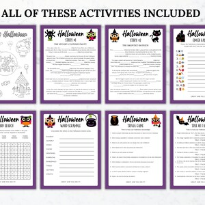 Printable Kid Halloween Activity for Kid Fall Party School Activity ...