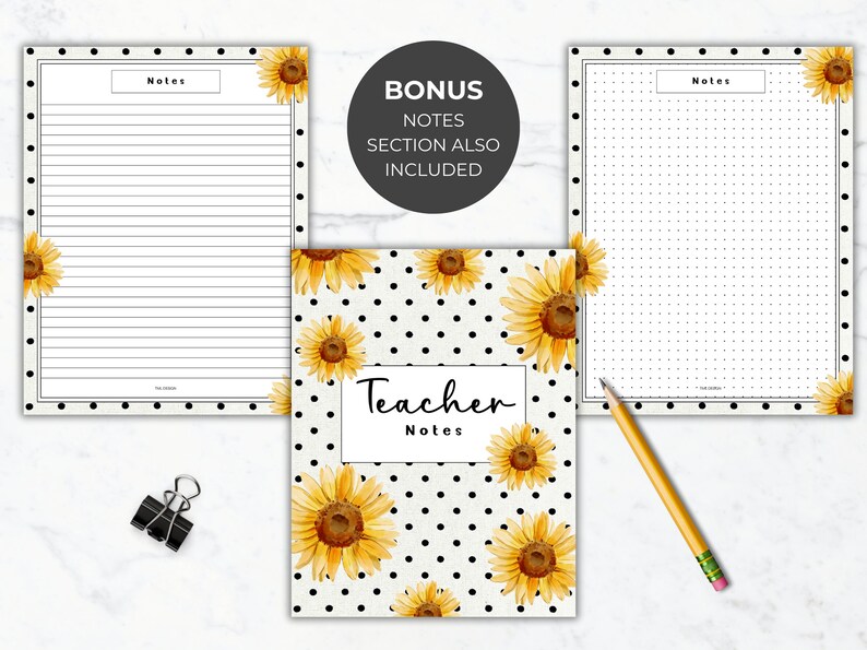 Teacher Planner Printable 2025-2026 School Calendar Lesson Planner ...