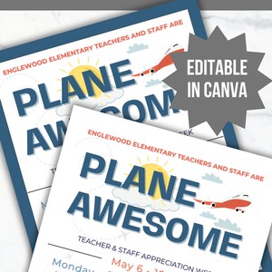 First Class Teacher Appreciation Flyer PTA Staff Appreciation Week ...