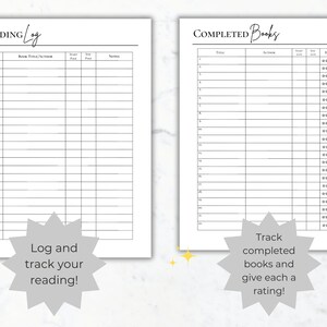 Reading Tracker Printable Bookshelf Reading Log Tracker Digital Book ...