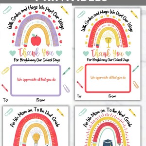 End of Year Teacher Gift Card Holder Printable Teacher Appreciation ...