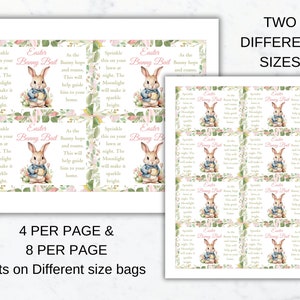 Easter Bunny Bait Tag Printable Easter Bunny Treat Bag Easter Activity ...