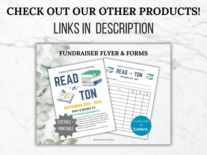 Editable Reading Pledge Form Printable Donation Tracker Log Reading ...