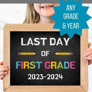 Editable Last Day of School Sign Template Chalkboard School Sign ...