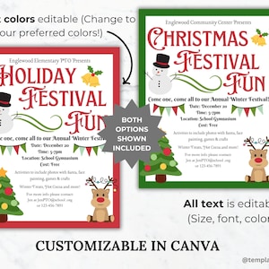 Christmas Festival Flyer Invite Template Christmas Fair Invitation ...