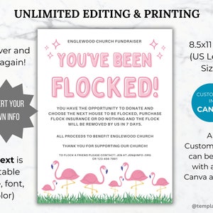 You've Been Flocked Notice Template Flock My Yard Editable Printable ...