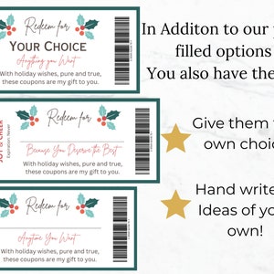 Holiday Coupon Book for Mom Printable Christmas Gift Idea for ...