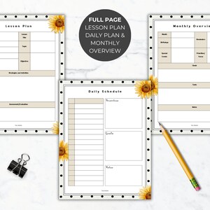Lesson Planner Printable Teacher Lesson Plan Bundle Class Schedule ...