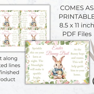 Easter Bunny Bait Tag Printable Easter Bunny Treat Bag Easter Activity ...