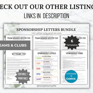PTA Sponsorship Level Flyer Printable PTO Sponsorship Level Editable ...
