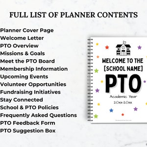 PTA Welcome Packet Template Bundle PTO New Member Binder Sheets PTA ...