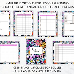 Lesson Planner Printable Teacher Lesson Plan Bundle Class Schedule ...