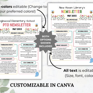 Spring Newsletter Flyer Printable Community Newsletter Template Library ...