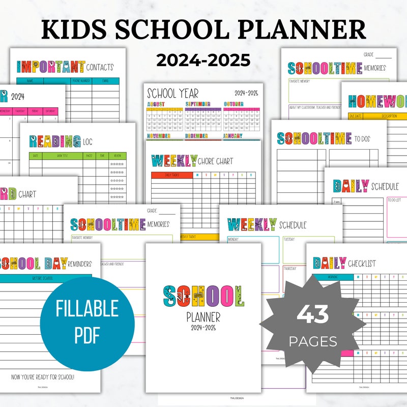 School Year Planner - Etsy