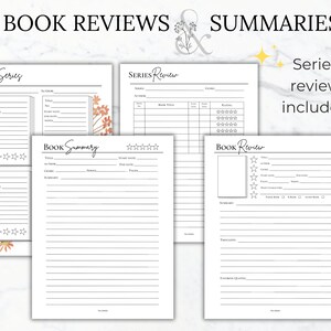 Book Reading Journal Printable Bundle Reading Planner Log Book Reading ...