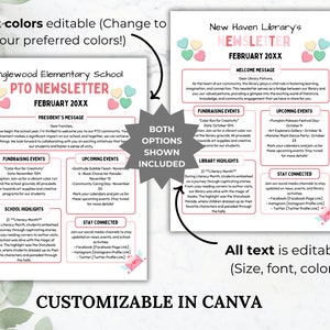 Valentine Newsletter Flyer Printable Community Winter Newsletter ...