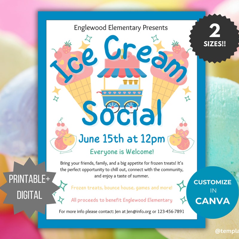 Ice Cream Poster - Etsy