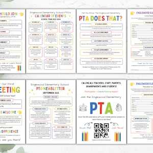 Editable PTA Flyer Bundle PTA Hand Out Templates Why Join the Pta ...