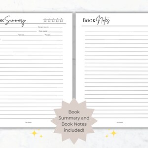 Book Review Bundle Printable Reading Journal Book Series Review Digital ...