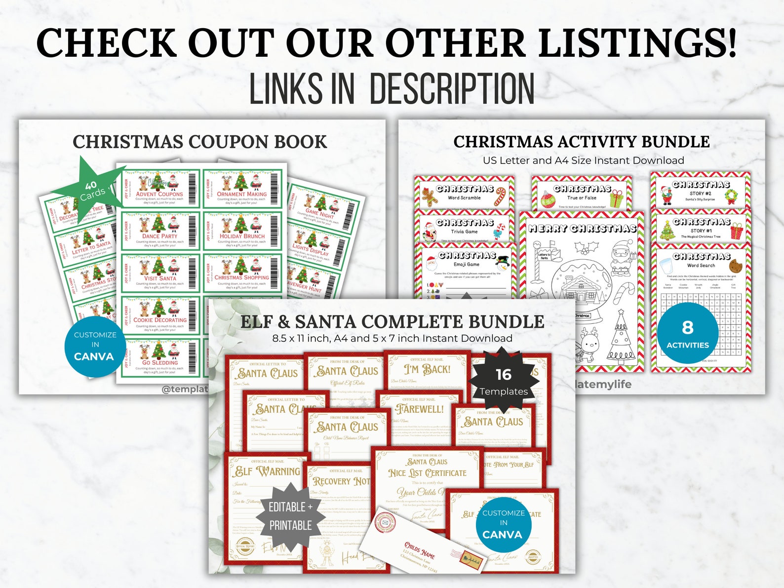 Elf Report Card Printable Elf Warning Letter Christmas North Pole Mail ...