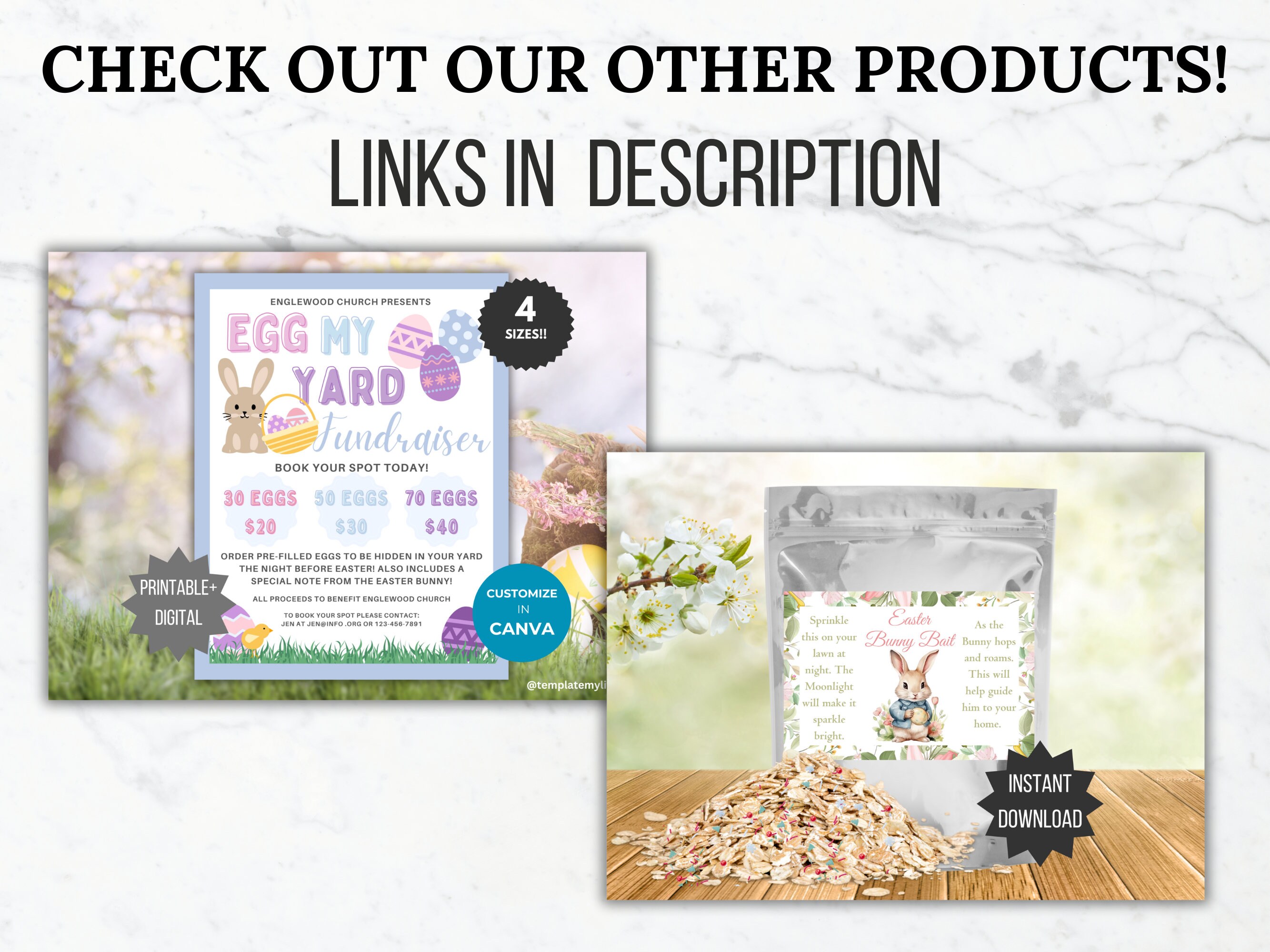 Photo With Easter Bunny Invitation Template Pto Easter Fundraising ...