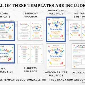 Preschool Graduation Invitation Editable Pre-k Graduation Ceremony ...