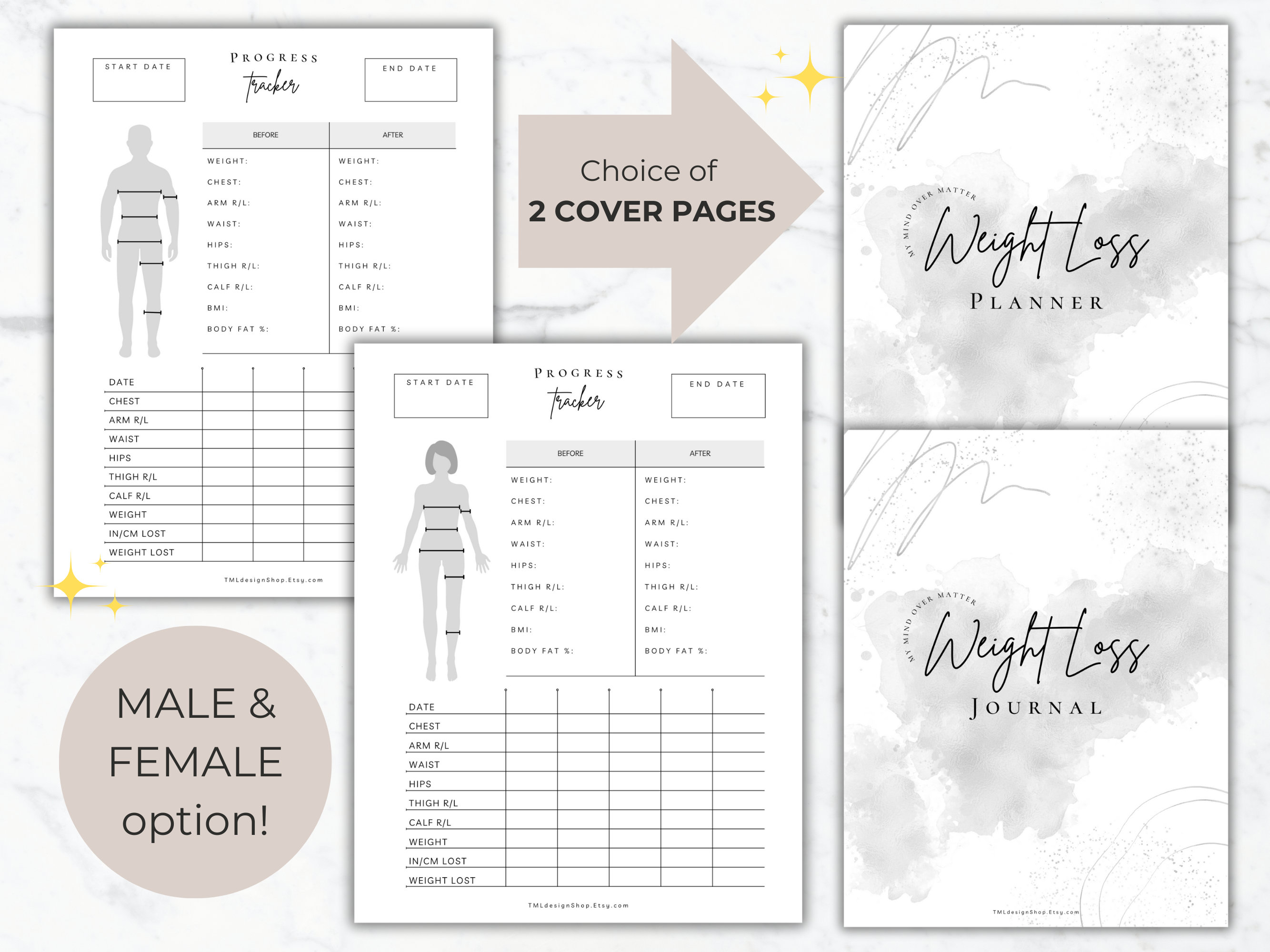 Weight Loss Planner Printable Weight Loss Tracker for Weight Loss ...