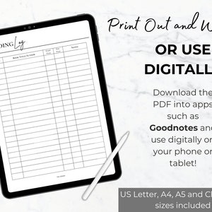 Reading Tracker Printable Bookshelf Reading Log Tracker Digital Book ...