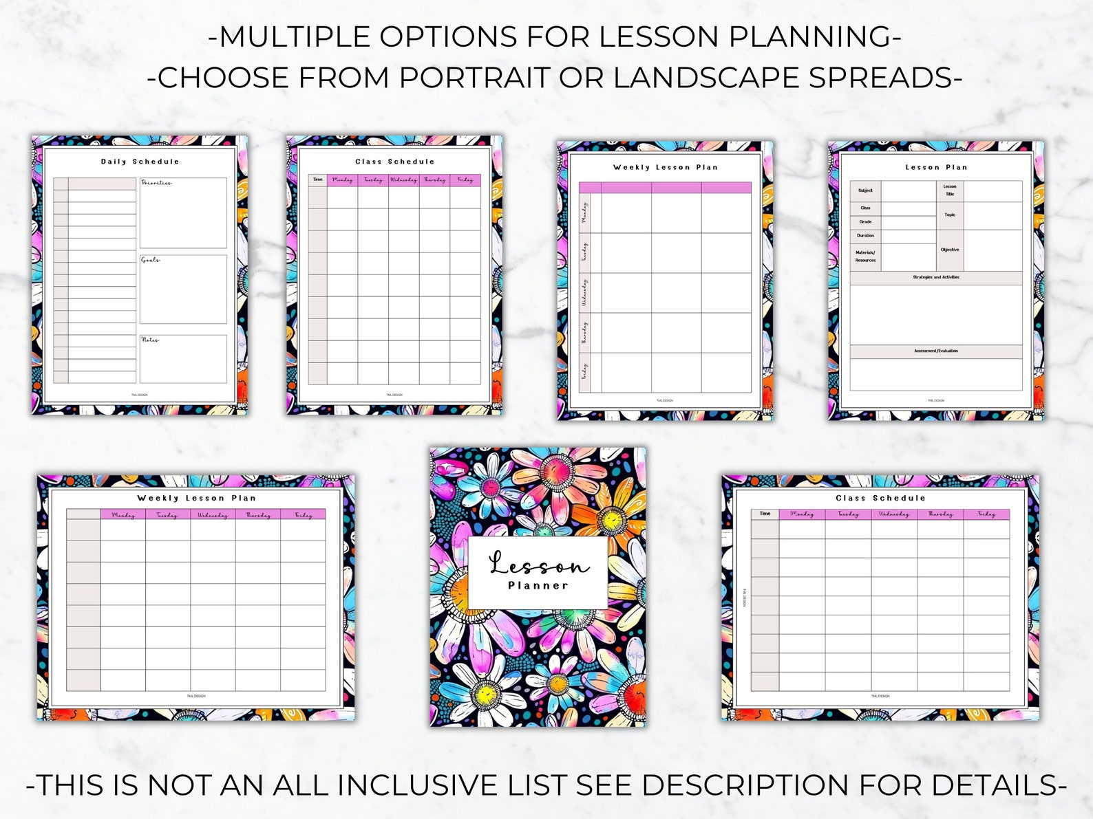 Teacher Planner Printable 2024-2025 School Calendar Lesson Planner ...