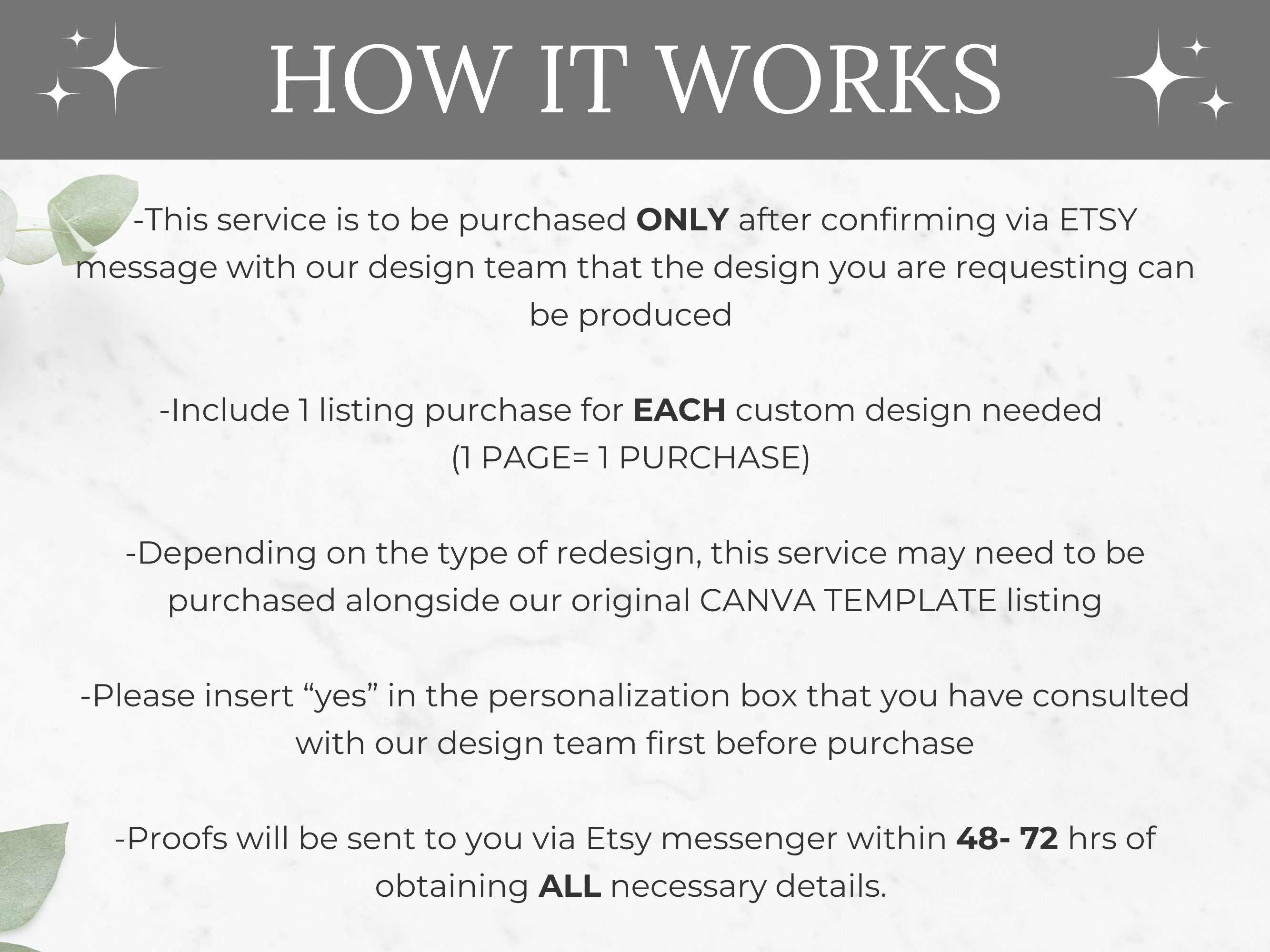 DESIGN or REDESIGN My Template for Me Custom Add-on Service - Etsy