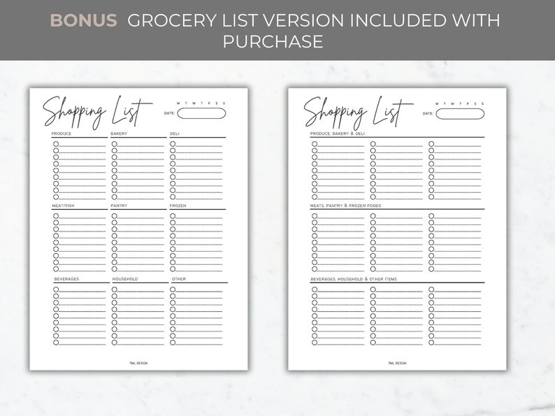 Editable Party Shopping List Printable Event Recipe Grocery List ...