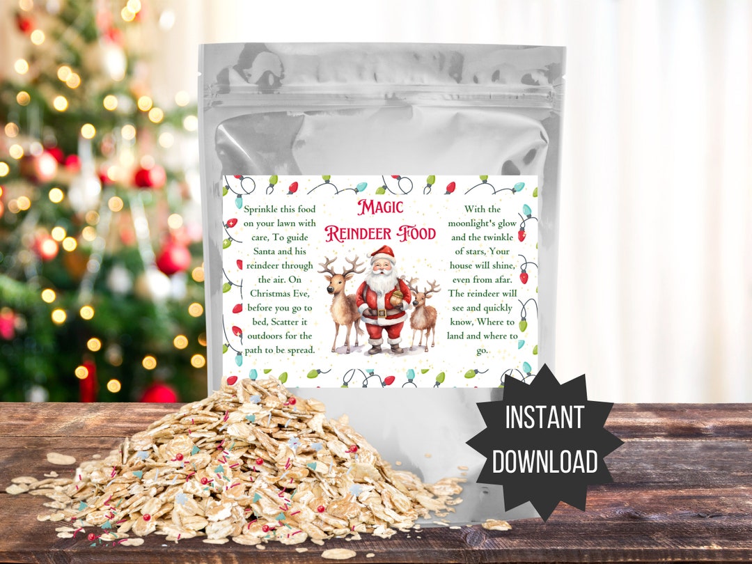 Magic Reindeer Food Printable Christmas Tradition Kid Activity ...