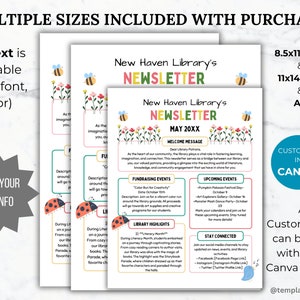 Spring Newsletter Flyer Printable Community Newsletter Template Library ...