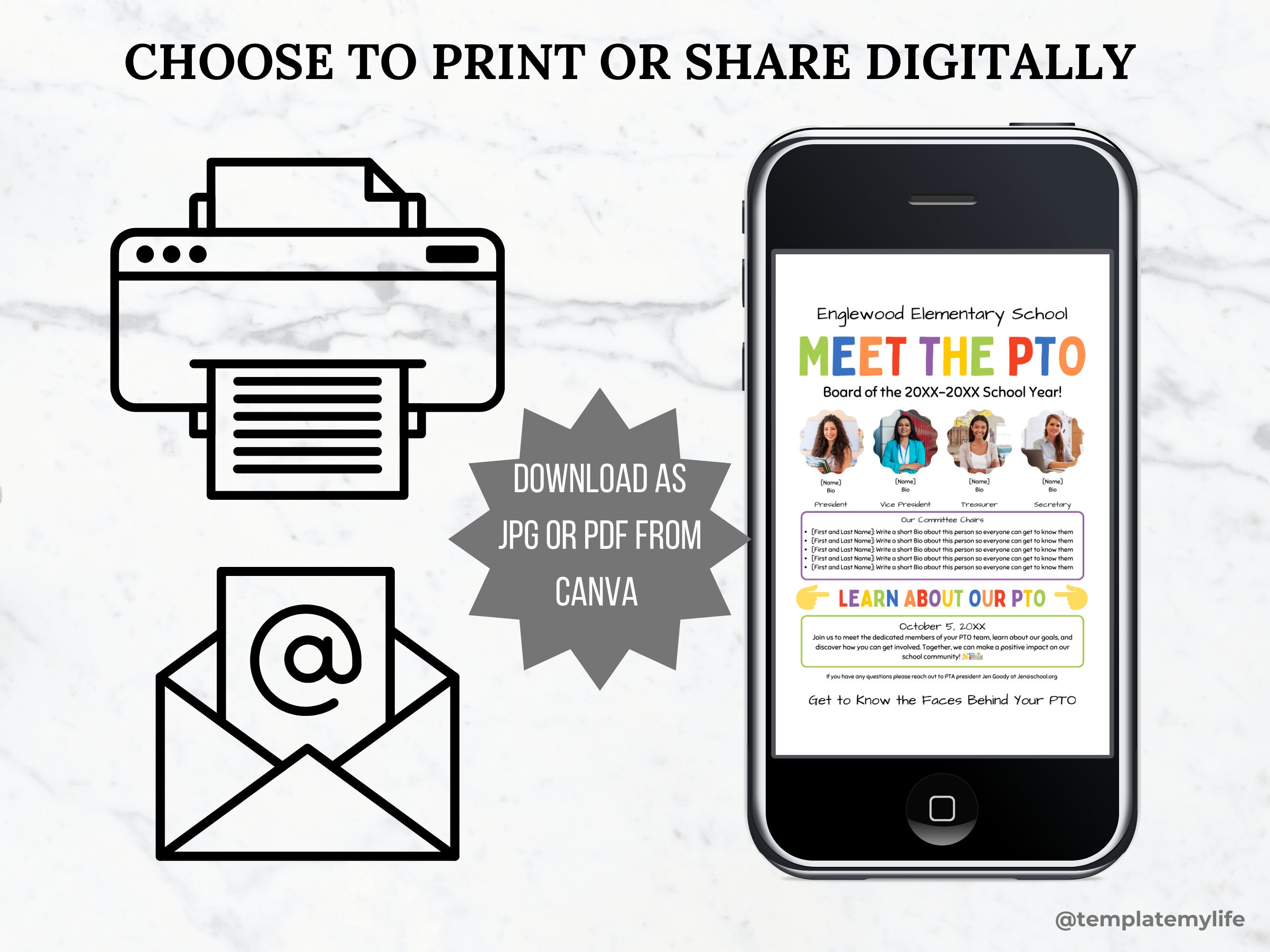 Meet the PTA Flyer Meet the PTO Template Meet the Pto Board Handout ...