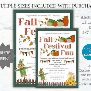 Fall Festival Flyer Invitation PTO Template Harvest Festival Invitation ...