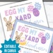 Egg My Yard Flyer Printable Easter Fundraiser Flyer Spring Community ...