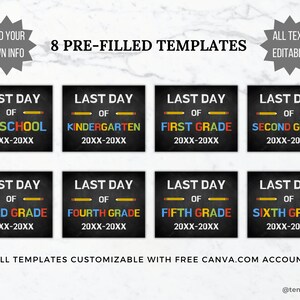 Editable Last Day of School Sign Template Chalkboard School Sign ...