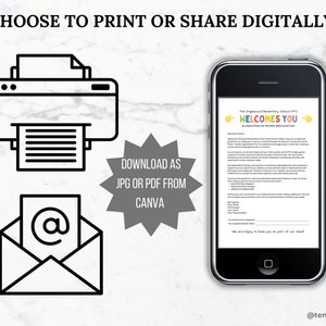 Editable PTA Room Parent Welcome Letter Template PTO Room Parent ...