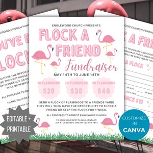 Editable Flock My Yard Flyer and Forms Bundle Flock a Friend Printable ...