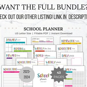 Kids Daily School Checklist Editable Chore Chart Kids Reward Chart ...
