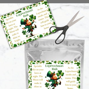 Leprechaun Bait Tag Printable St Patricks Day Treat Bag Topper ...