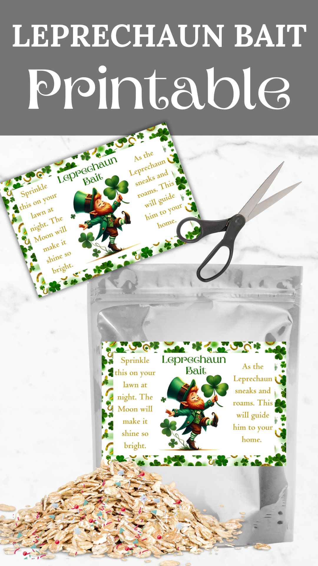 Leprechaun Bait Tag Printable St Patricks Day Treat Bag Topper ...