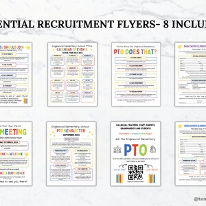 PTO Flyers Bundle Pta Templates Pto Newsletter Flyer Editable Pto ...
