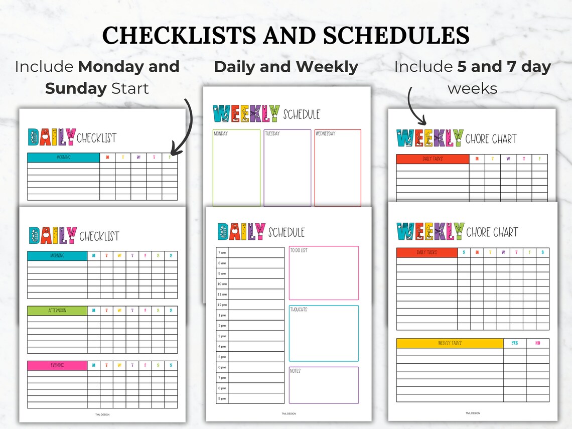 Printable Kids Planner School Year 2025-2026 Calendar Editable Kids ...