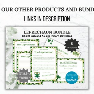 Customizable St Patricks Day Letter Leprechaun Trap Certificate ...